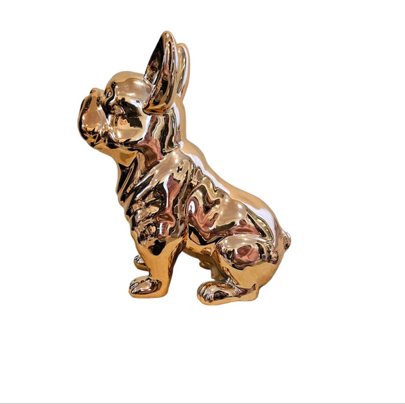 Accents | Rose Gold Ceramic Frenchie Dog Statue | Poshmark